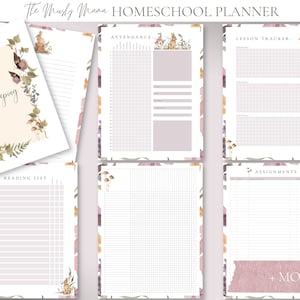 Homeschool Planner, Printable DIGITAL DOWNLOAD, 2025-2026 Lesson ...