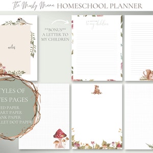 Homeschool Planner, Printable DIGITAL DOWNLOAD, 2025-2026 Lesson ...