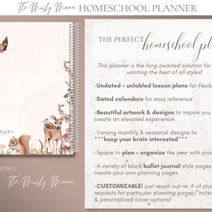 Homeschool Planner, Printable DIGITAL DOWNLOAD, 2025-2026 Lesson ...