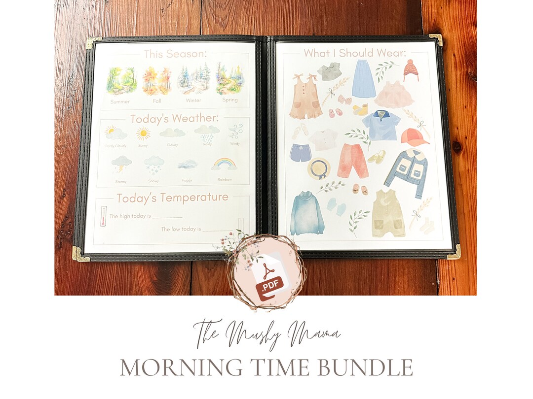 Morning Menu | Morning Time Bundle | the Mushy Mama | Handwriting ...