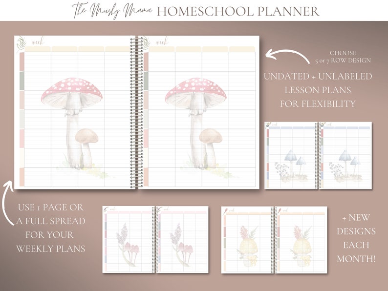 Homeschool Planner, Printable DIGITAL DOWNLOAD, 2025-2026 Lesson ...