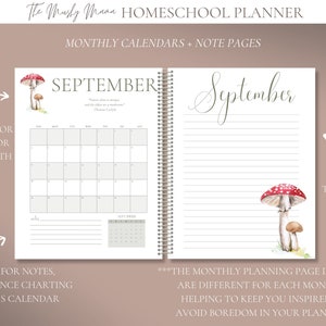Homeschool Planner, Printable DIGITAL DOWNLOAD, 2025-2026 Lesson ...