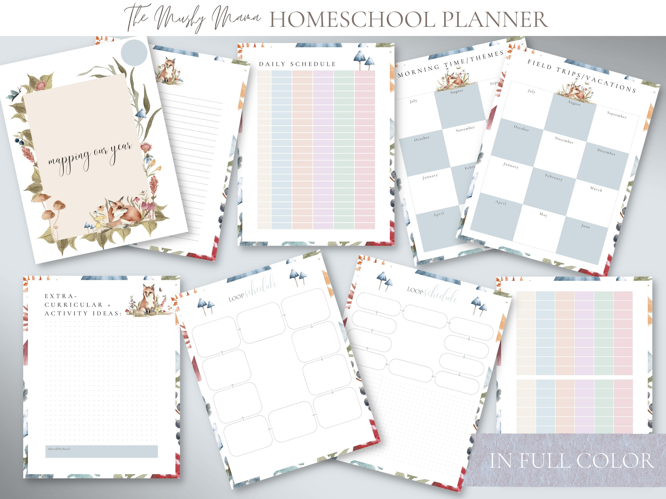 Homeschool Planner, 2026-2027 Lesson Planner, Spiral Bound, 7 Row ...