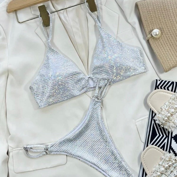 Metallic Swimsuit - Etsy