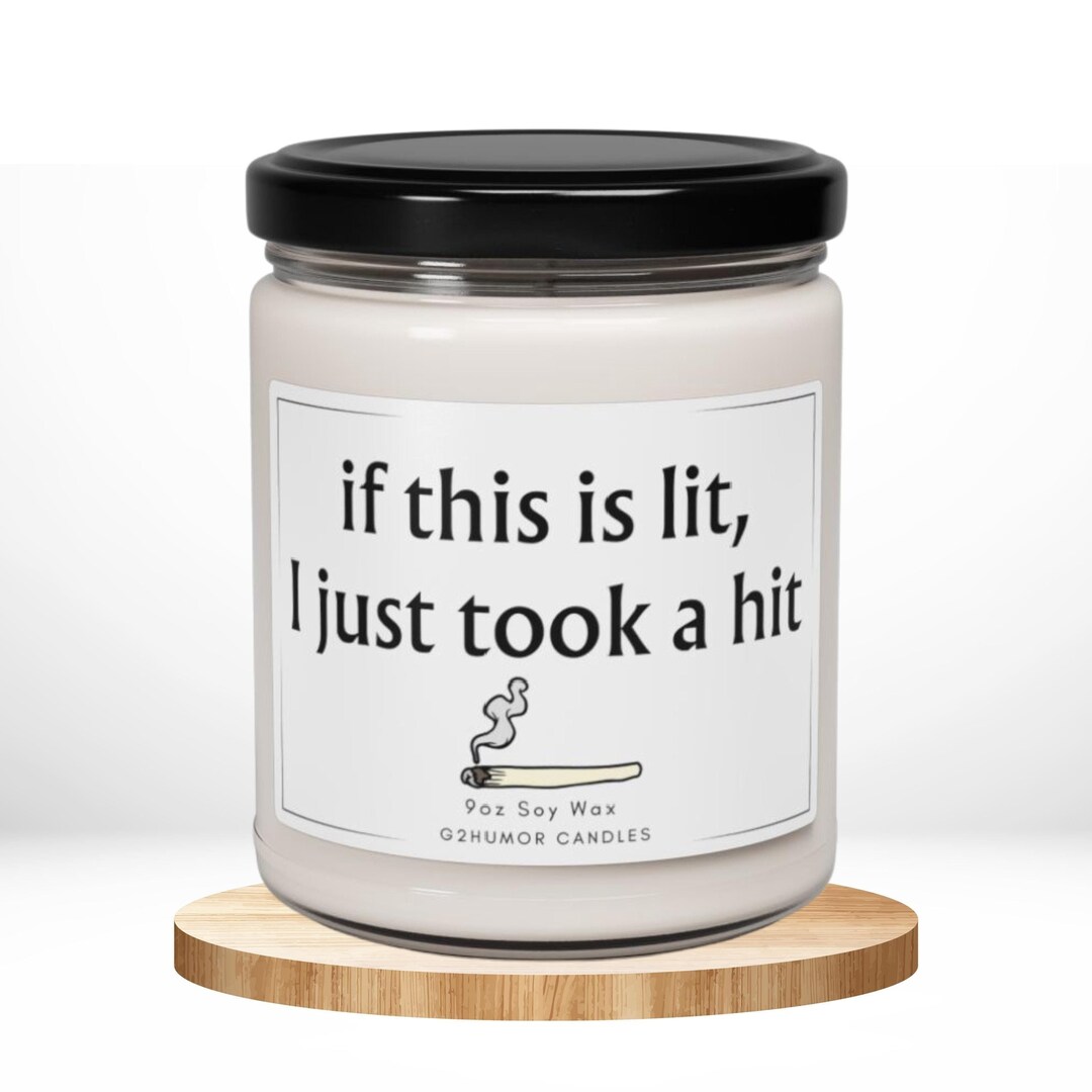 Weed Candle 420 Gift for Smoker Funny Dispensary Decor Stoner Gift ...