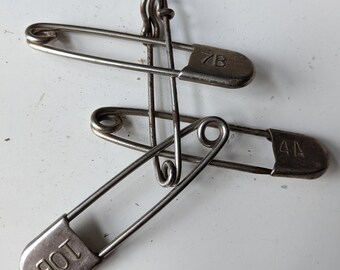 Vintage Large Safety Pin Key Holder Key Tag - Etsy