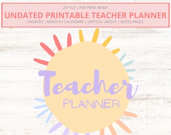Teacher Planner Printable Lesson Planner Teacher Planners - Etsy