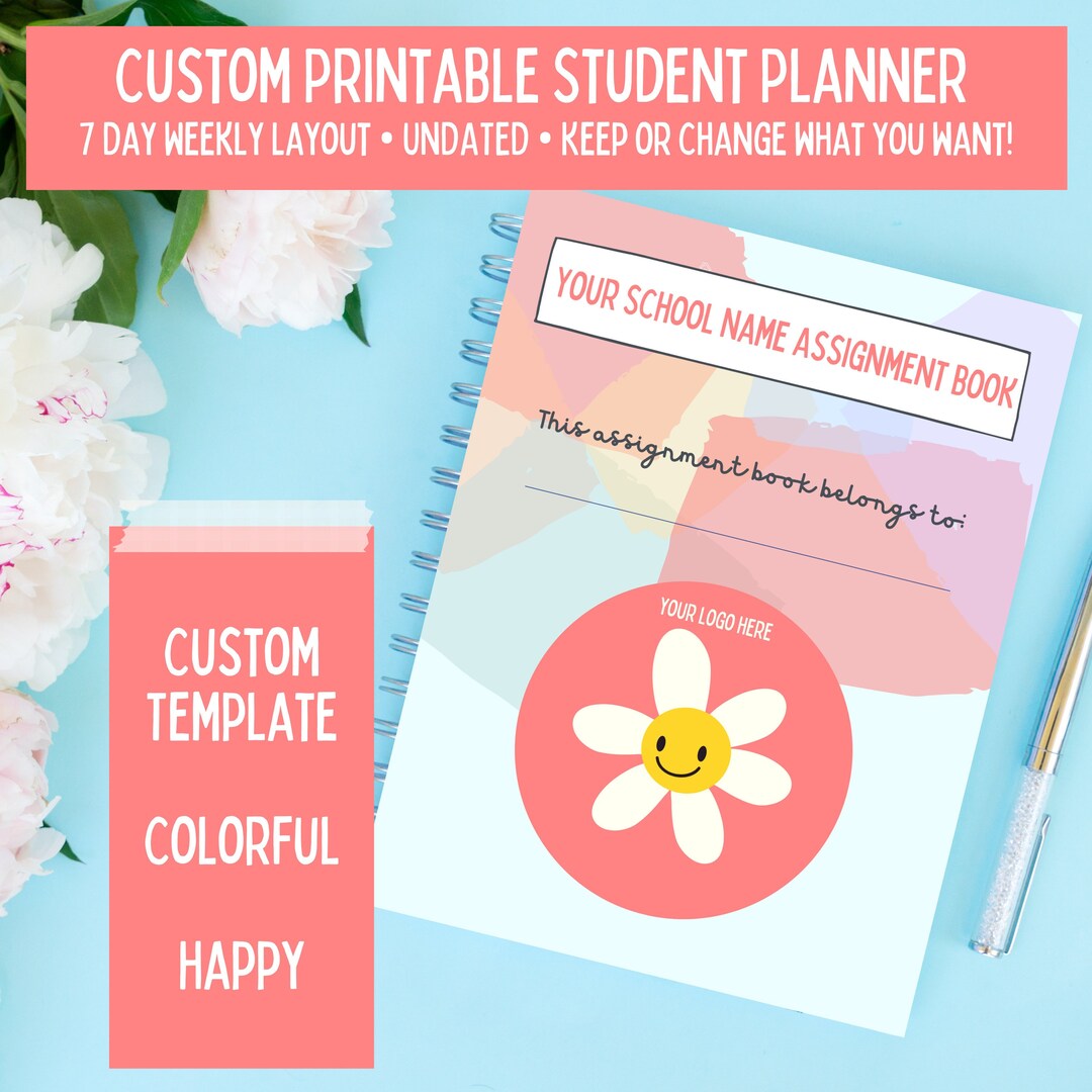 Student Planner, Classroom Planner, Printable, Custom, Canva Template ...