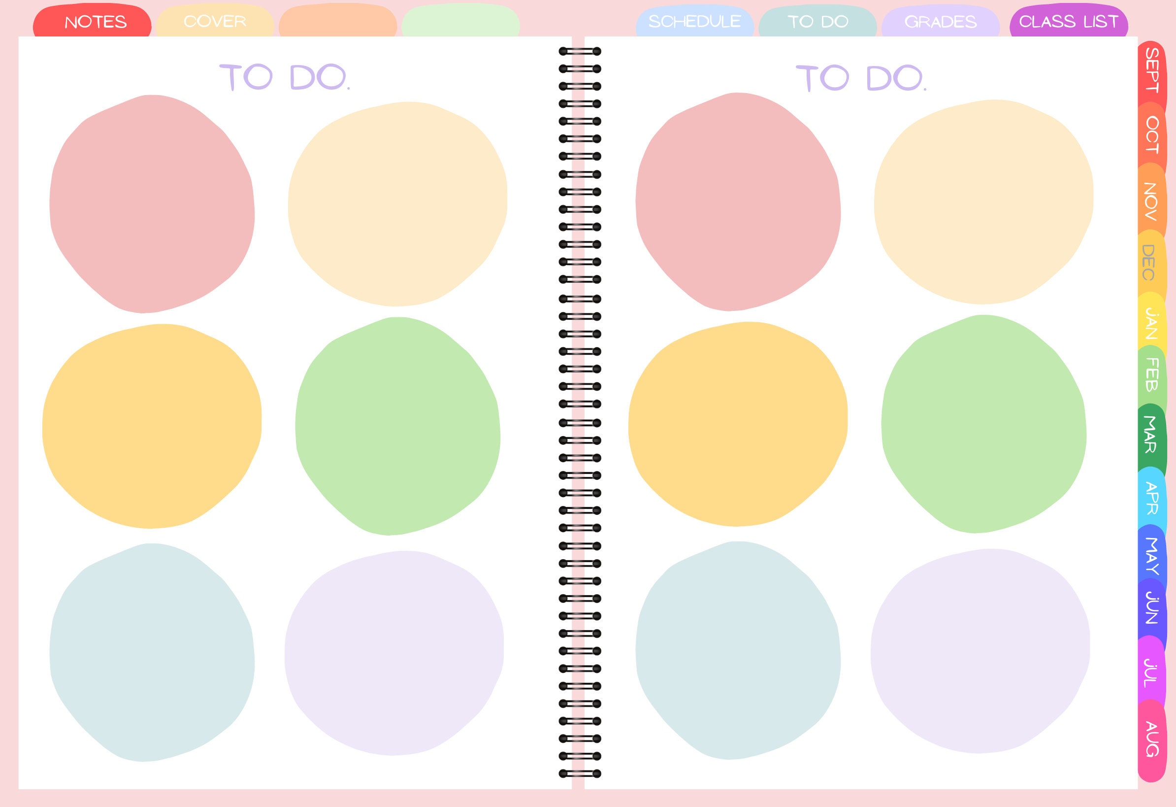 Digital Teacher Planner - Horizontal Layout - Etsy