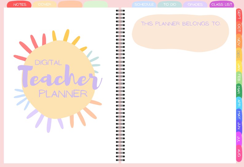Digital Teacher Planner - Etsy