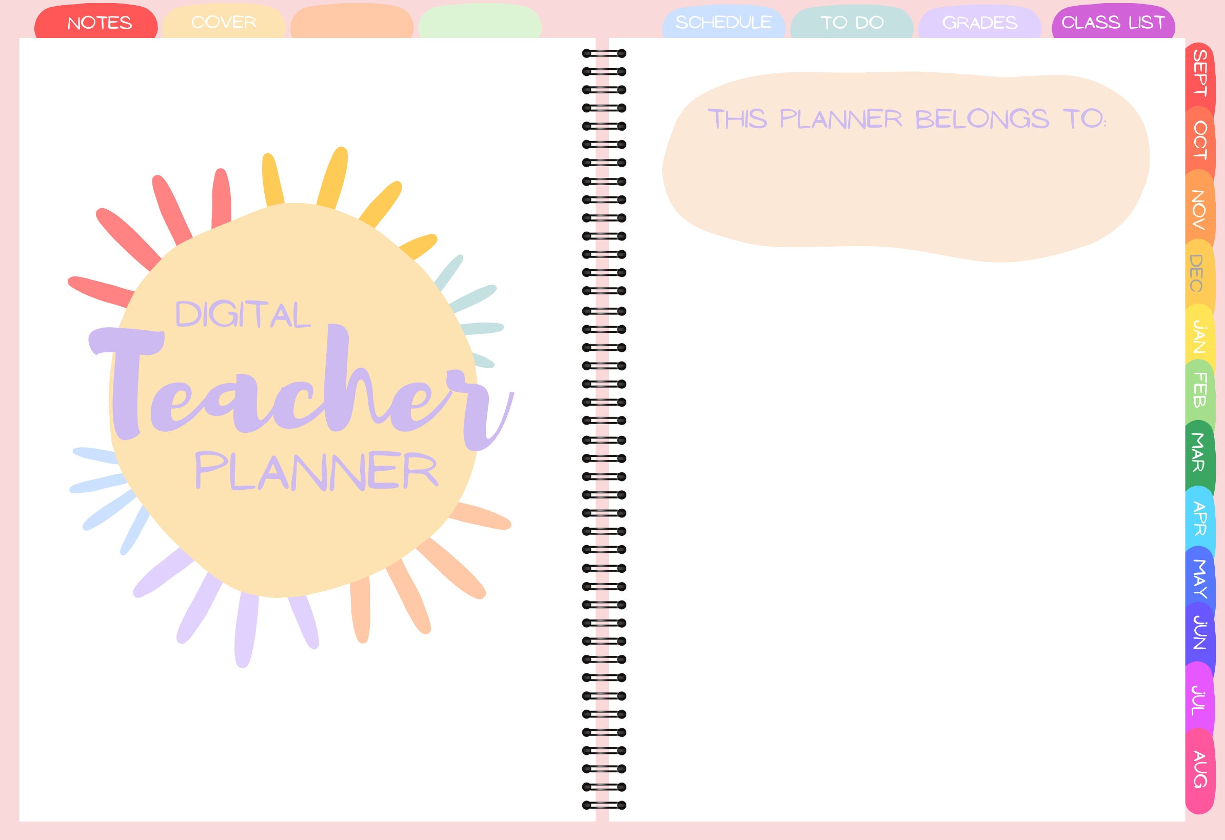 Digital Teacher Planner - Etsy