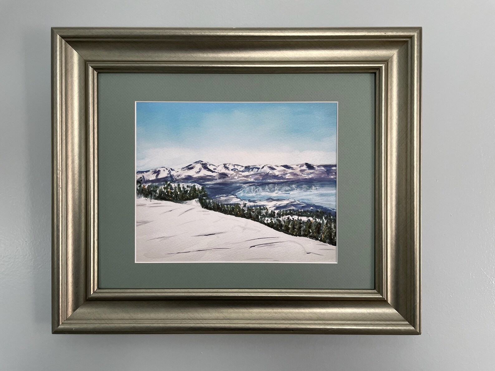 Watercolor Painting - Heavenly Ski Tahoe - Giclee Print - Winter ...