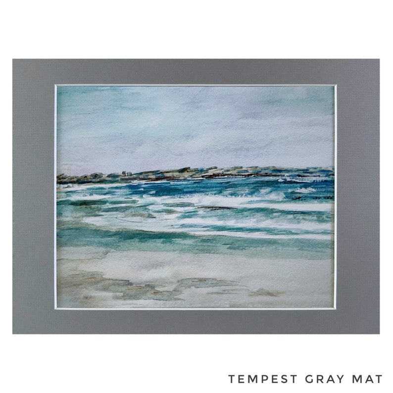 Watercolor Painting - Gansett Beach Looking North - Giclee Print ...