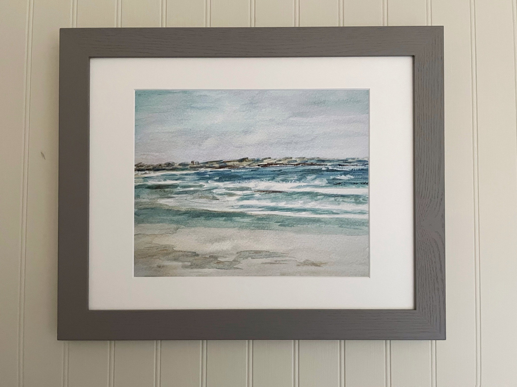 Watercolor Painting - Gansett Beach Looking North - Giclee Print ...