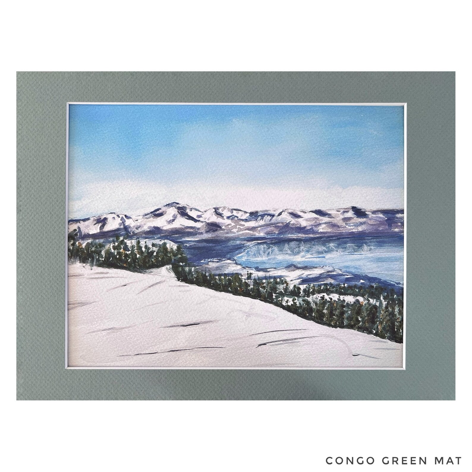 Watercolor Painting - Heavenly Ski Tahoe - Giclee Print - Winter ...