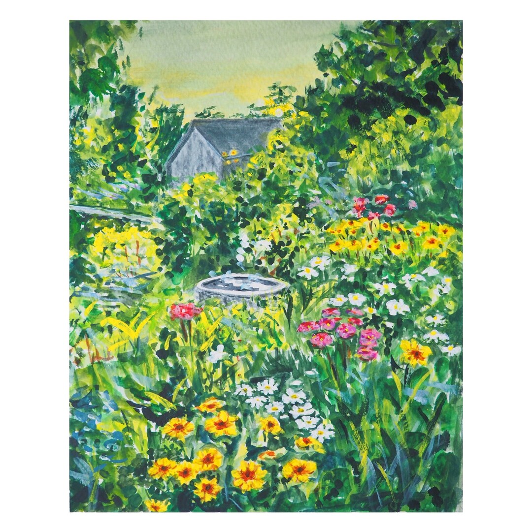 Watercolor Painting - Upstate Summer Explosion - Giclee Print ...
