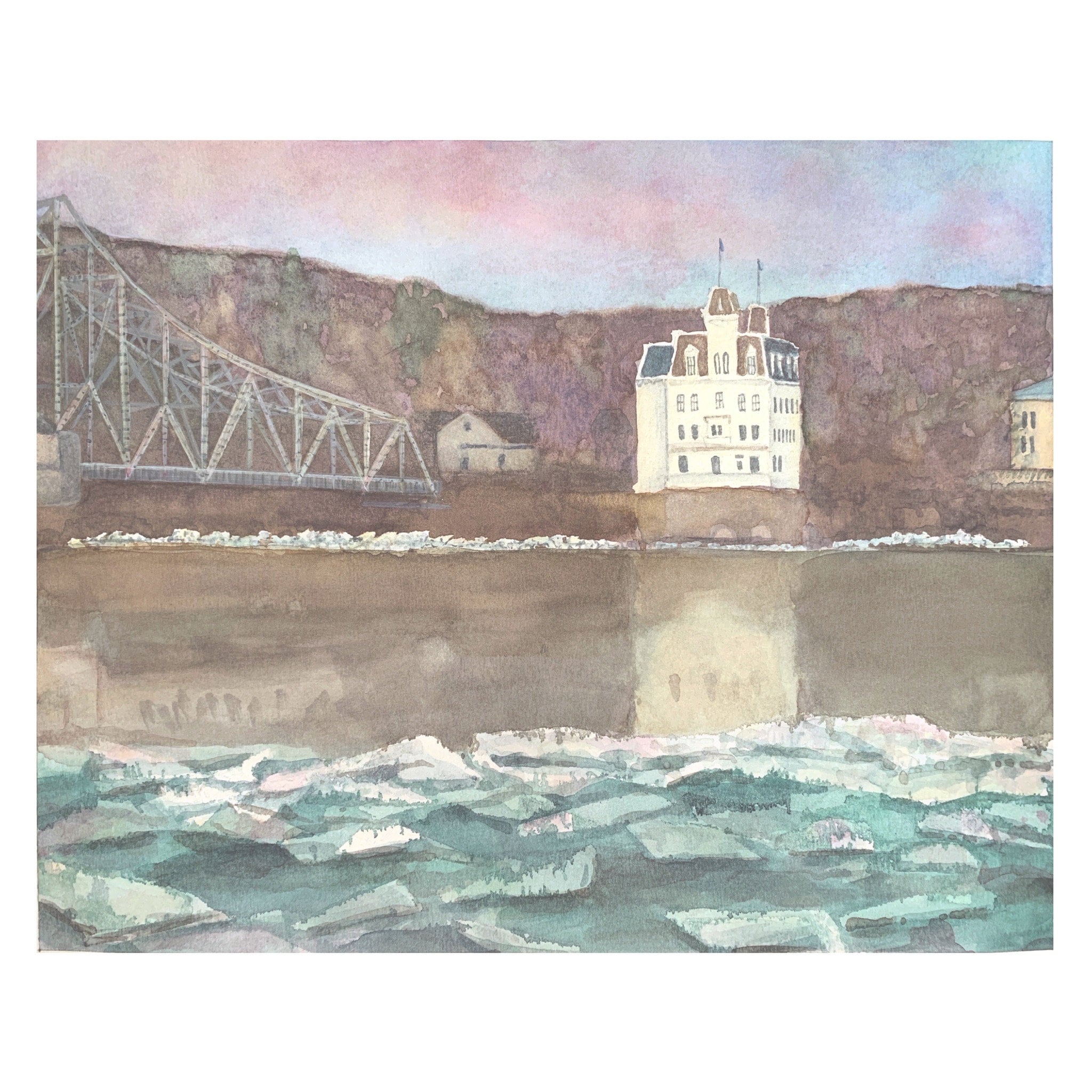 Watercolor Painting Goodspeed Spring Thaw Giclee Print East Haddam ...