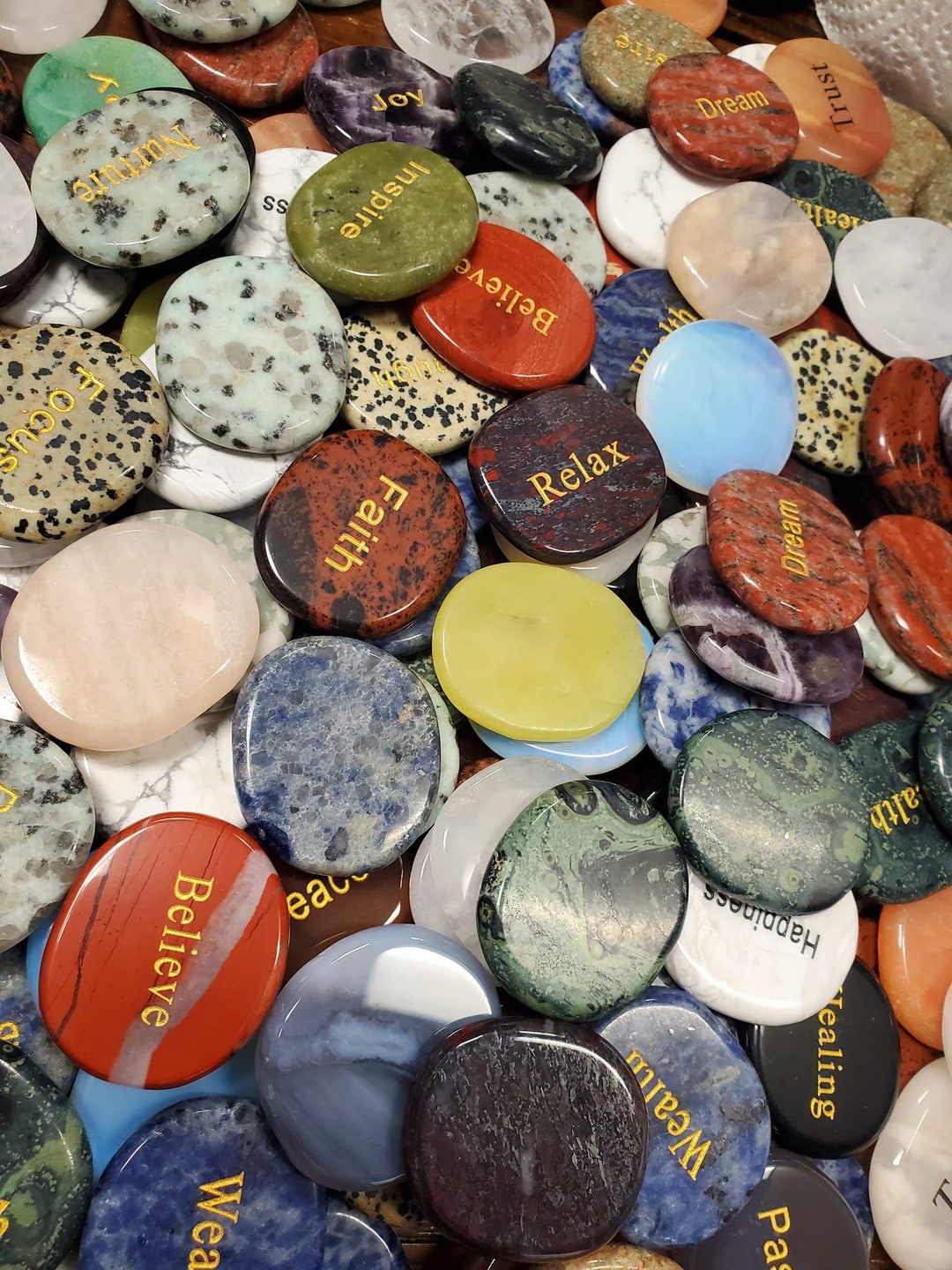 Word Stones Inspirational, Metaphysical Healing Stones, Inspirational ...