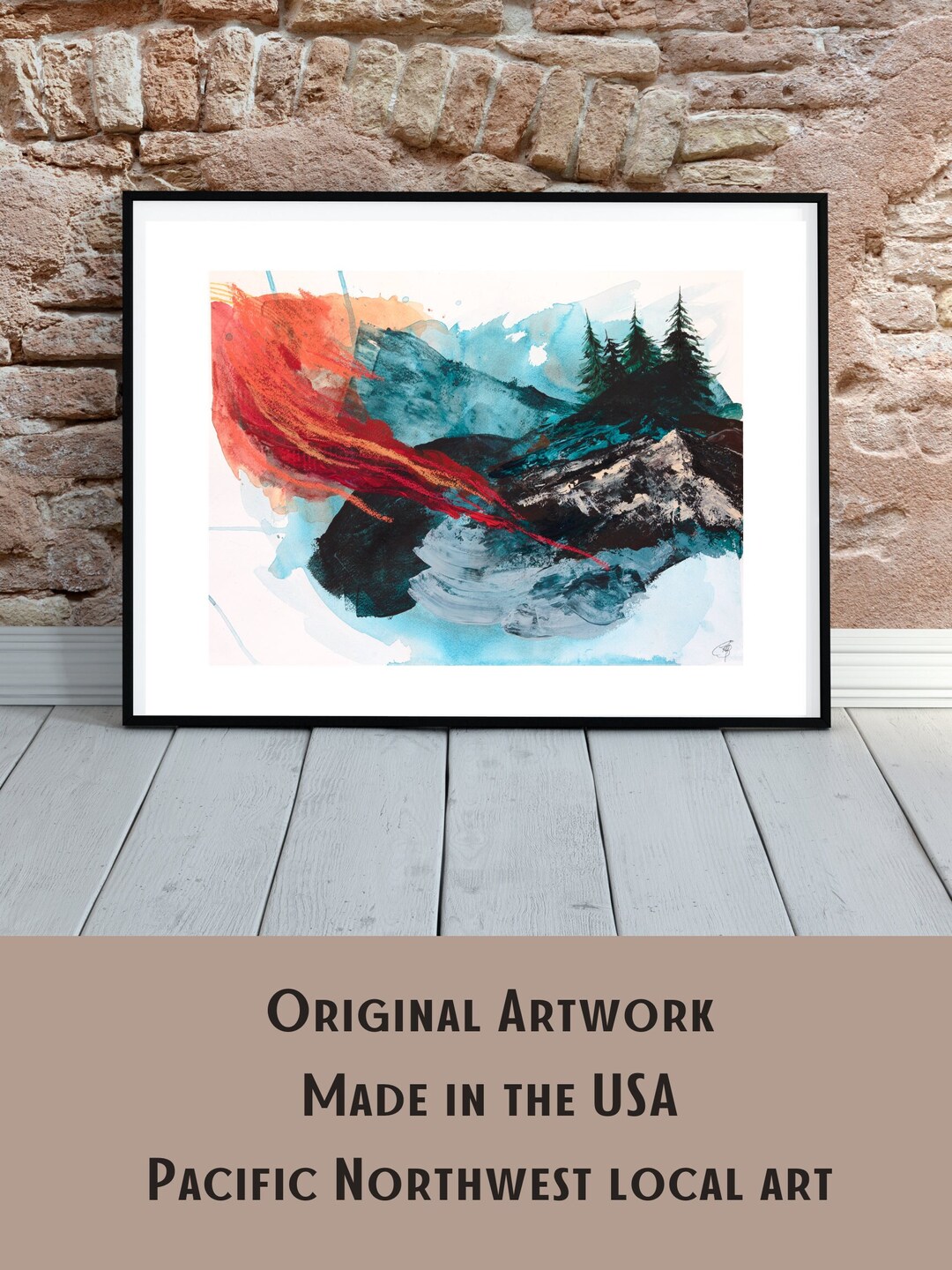 ORIGINAL “two” Pacific Northwest Local Artist, Handmade Gift, Abstract ...