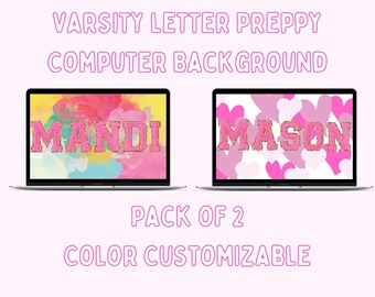 Preppy Computer Background - Etsy