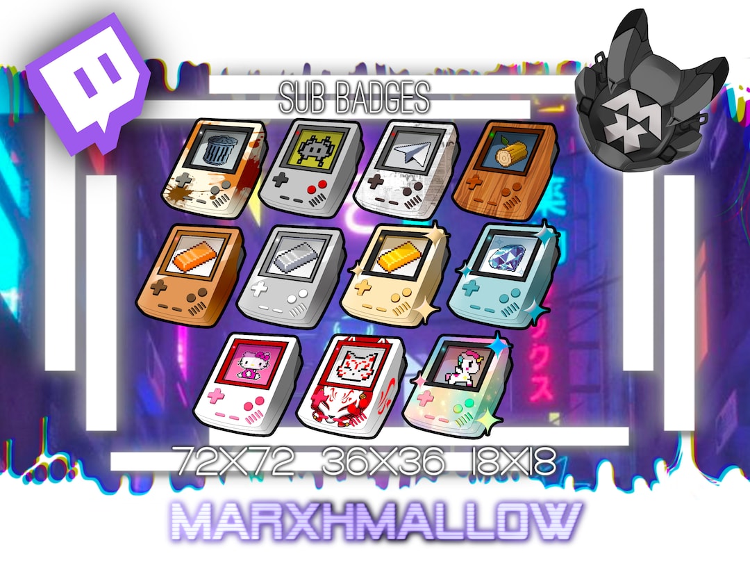 Retro Gamepad Sub Badges for Twitch and Discord - Etsy