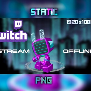 X3 Cyberpunk Bunny Animated Twitch Overlays | X2 Animated Kawaii Robot ...