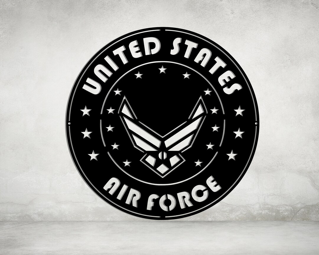 Metal USA Air Force Sign Custom Colors | Steel Air Force Icon Powder ...