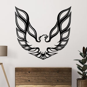 Metal Firebird Logo Wall Art: Powder Coated Pontiac Sign - Etsy