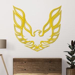 Metal Firebird Logo Wall Sign | Pontiac Firebird Metal Wall Art Powder ...
