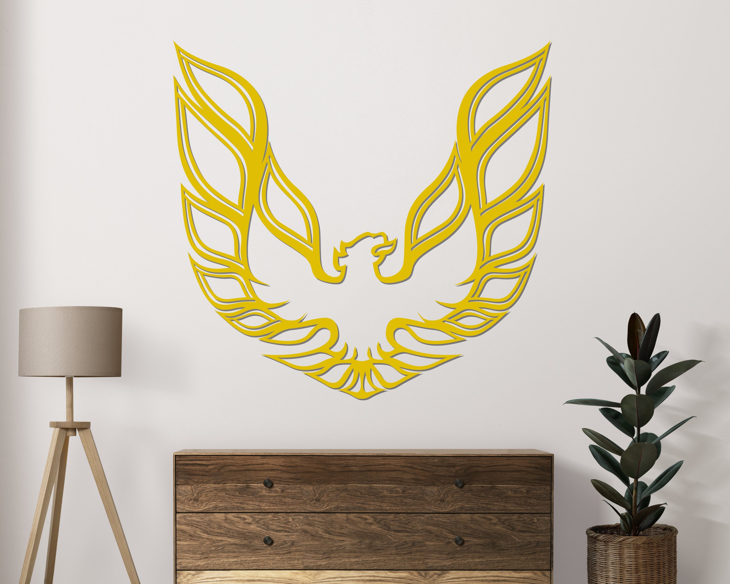 Metal Firebird Logo Wall Sign | Pontiac Firebird Metal Wall Art Powder ...