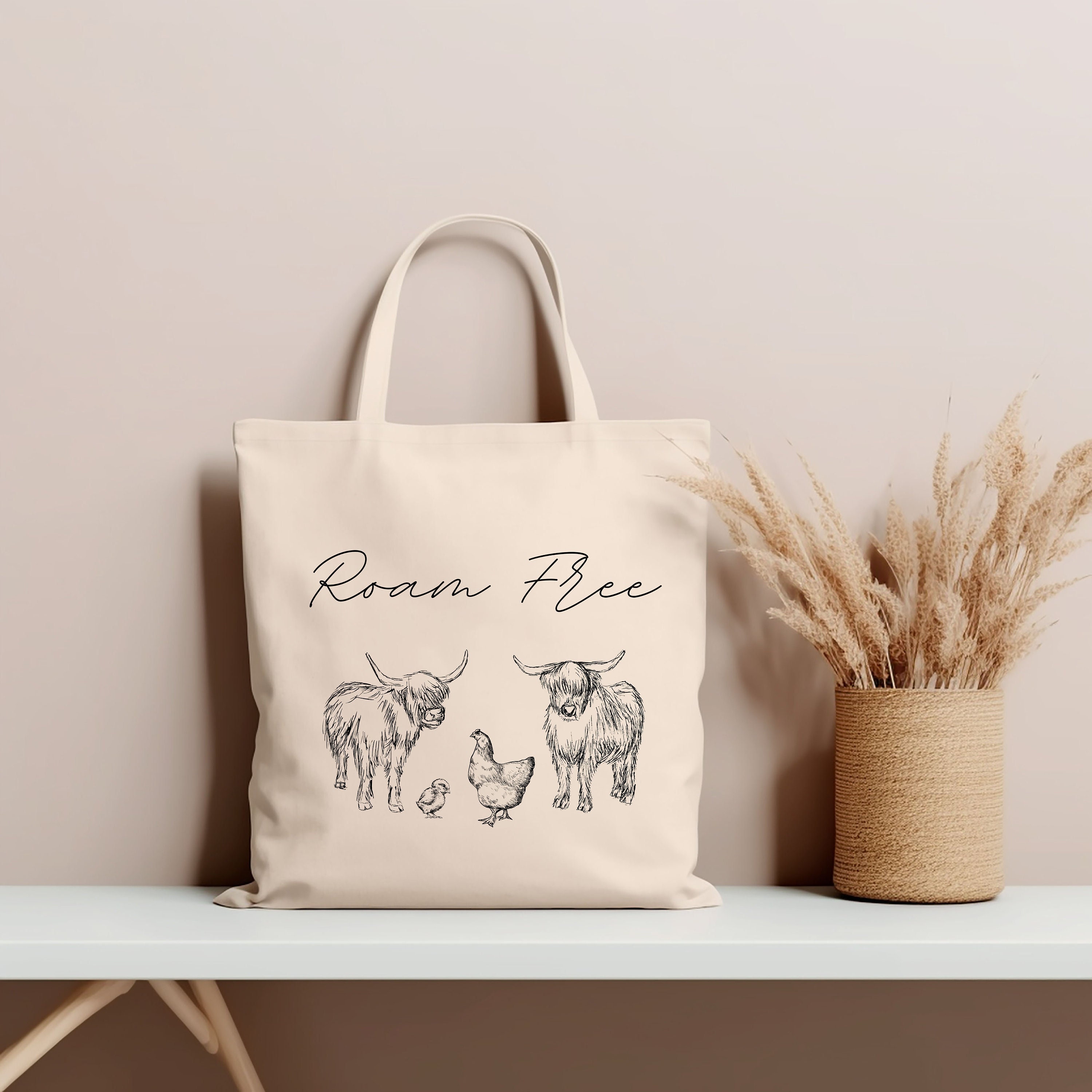 Farm Animals Tote Bag, Farm Tote, Gift for Farmer, Western Farm Animal ...