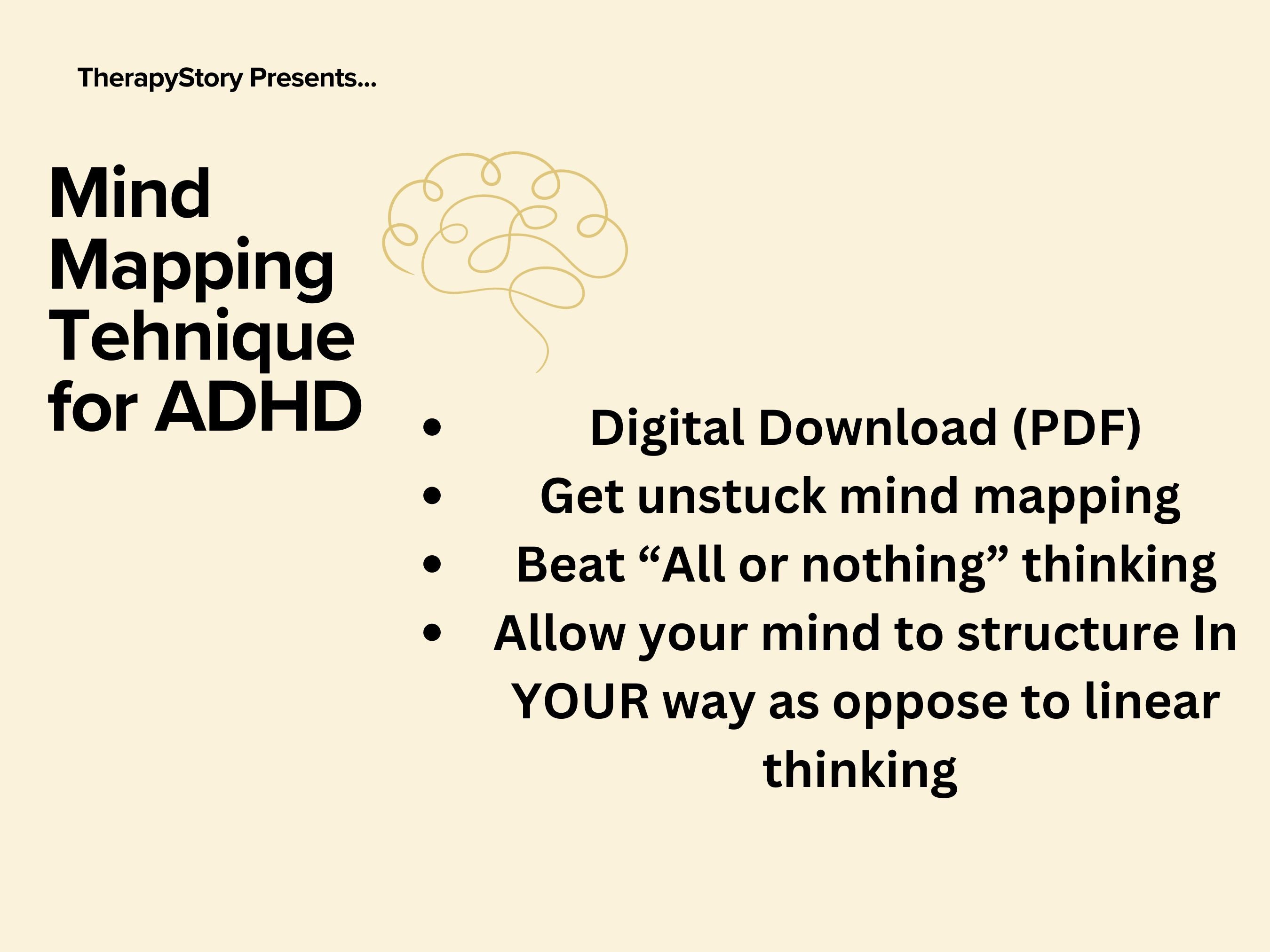 Mind Mapping Technique| ADHD Tool for Easy Organization of Thoughts| - Etsy