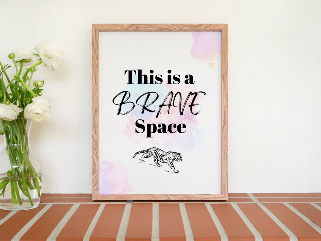 Brave Space Poster | School Counselor | Therapy Office Decor | PNG ...