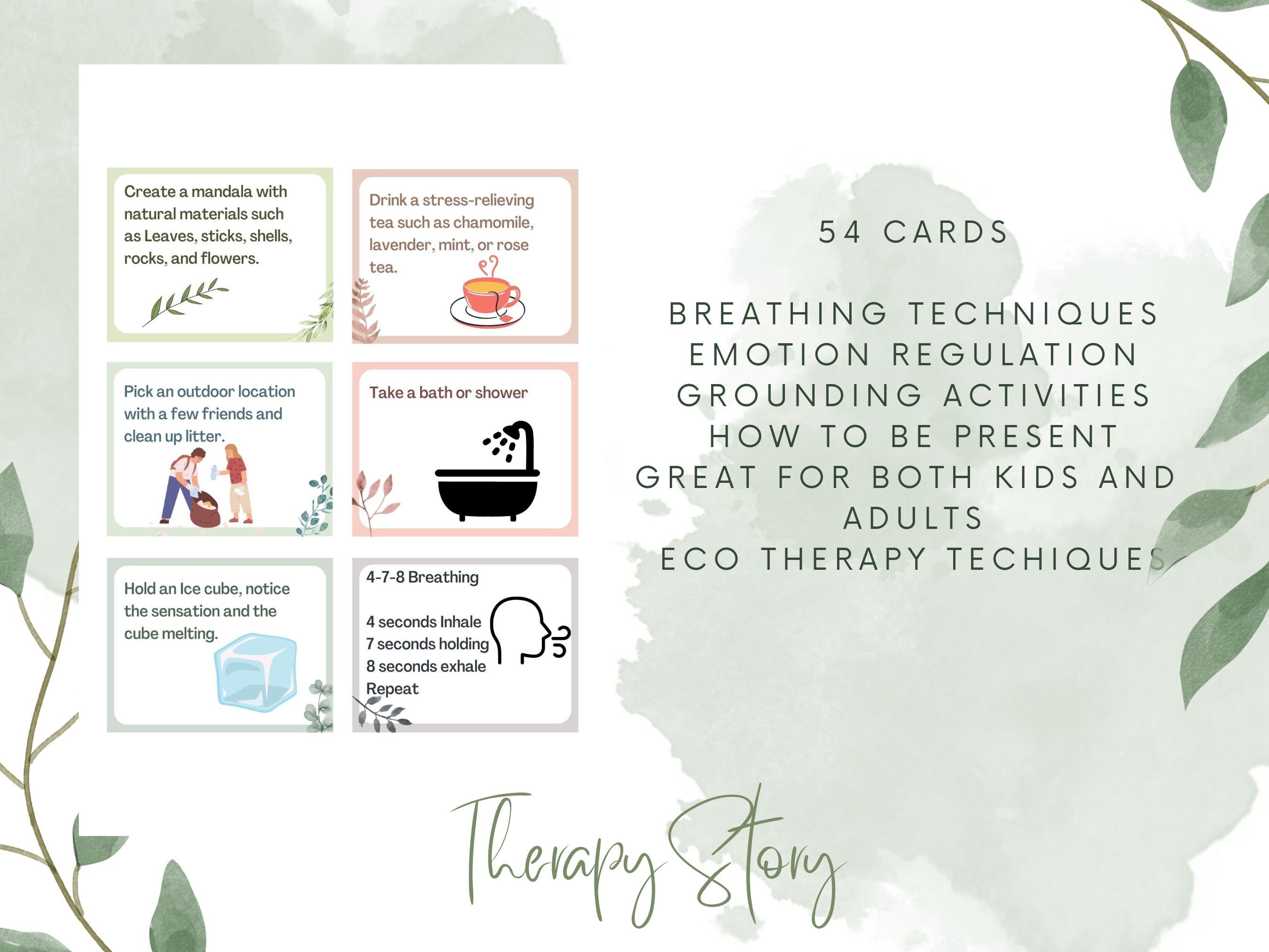 Grounding Cards | Emotional Regulation | Eco Therapy | Grounding ...
