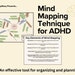 Mind Mapping Technique| ADHD Tool for Easy Organization of Thoughts| - Etsy