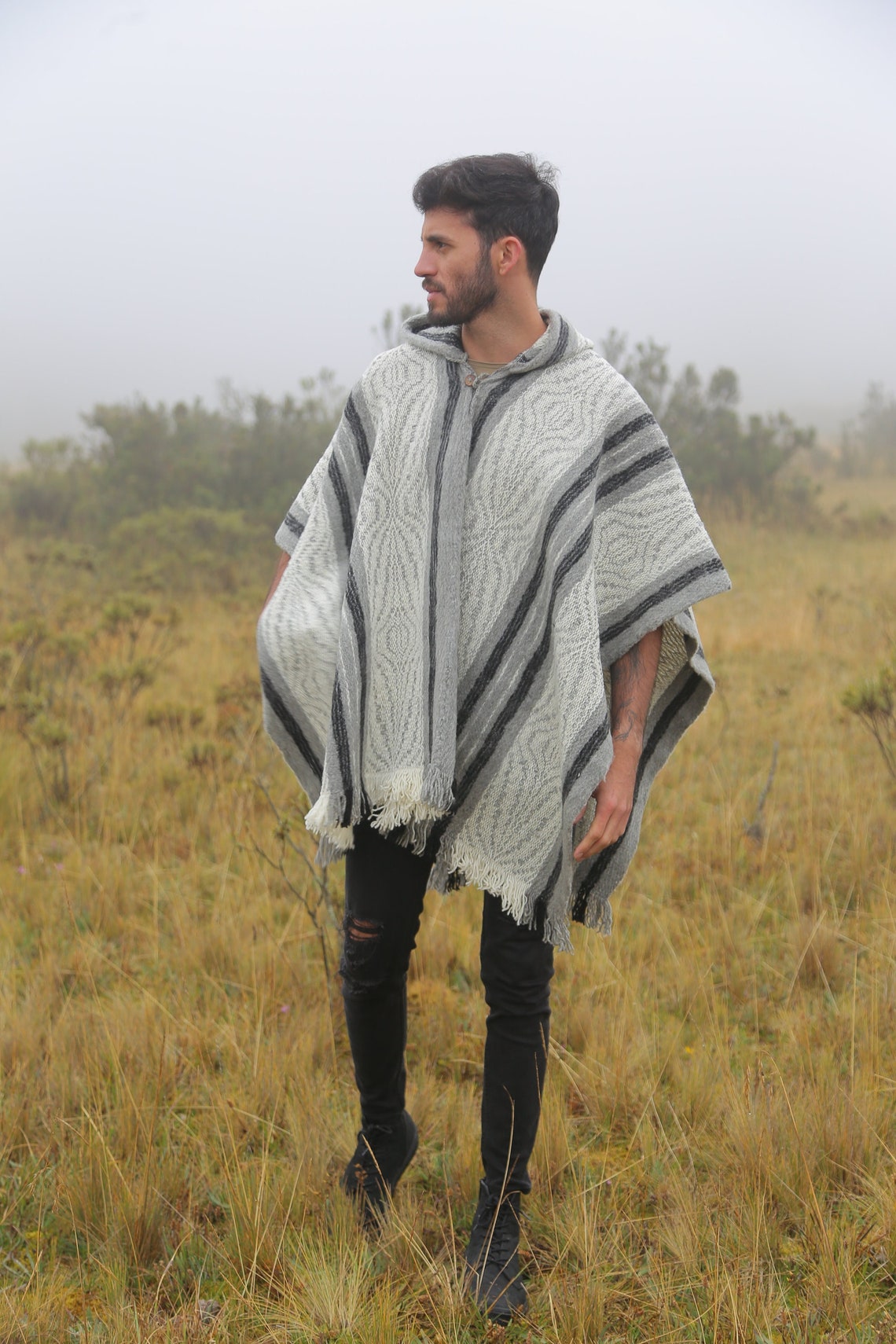 Uptown Poncho 100% Wool Ponchos Hand Made in Ecuador - Etsy