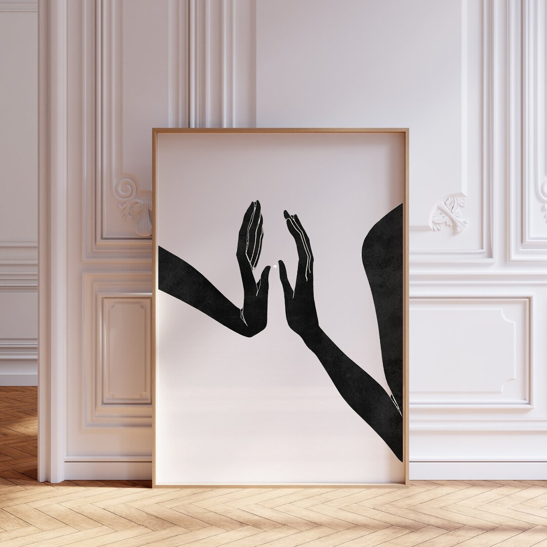 Black and White Aesthetic Abstract Wall Art Minimalist Home Decor ...