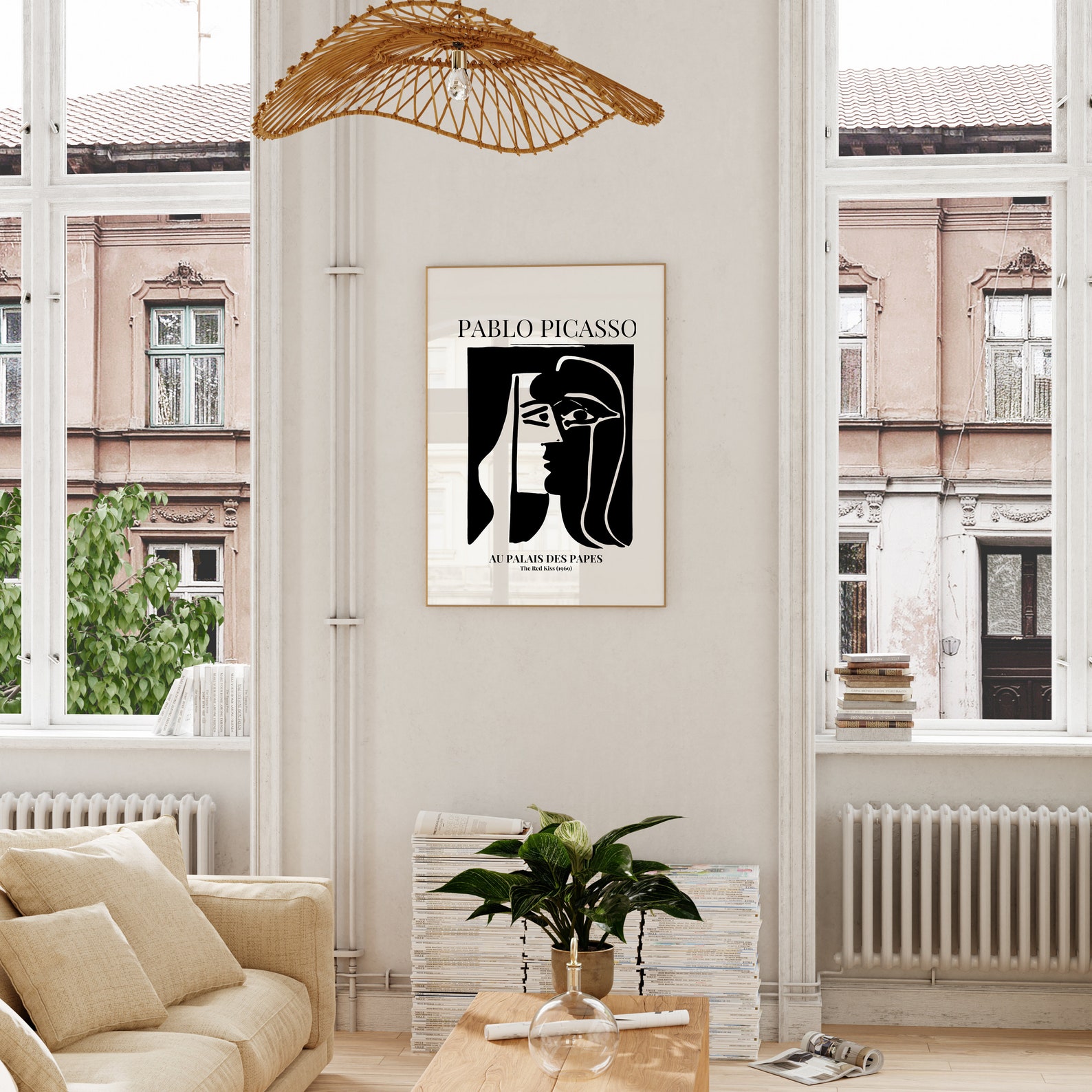 Pablo Picasso Rolled Poster Printed Aesthetic Black & White Wall Art ...