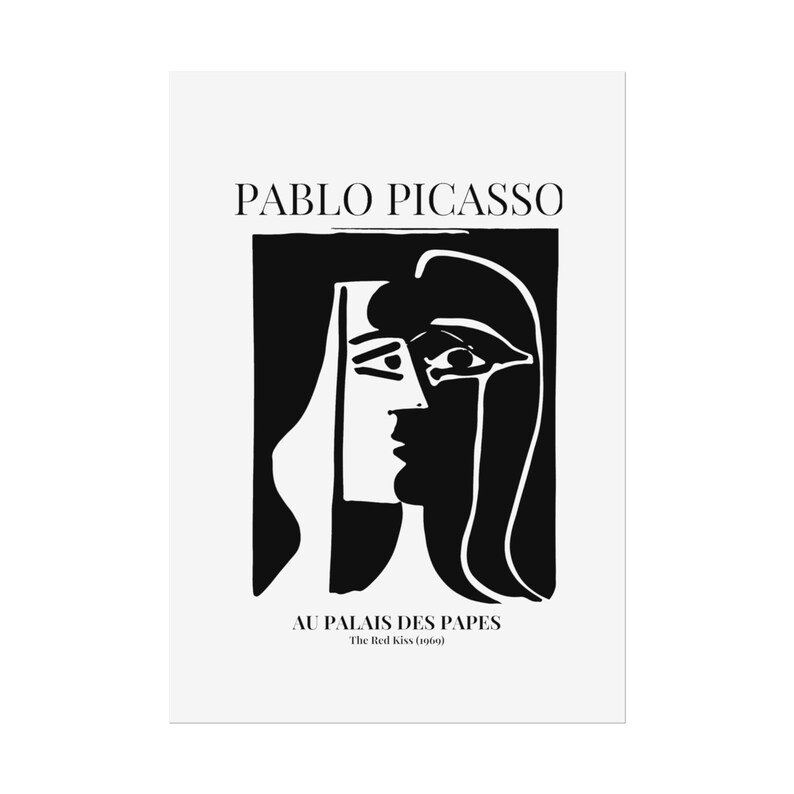 Pablo Picasso Rolled Poster Printed Aesthetic Black & White Wall Art ...