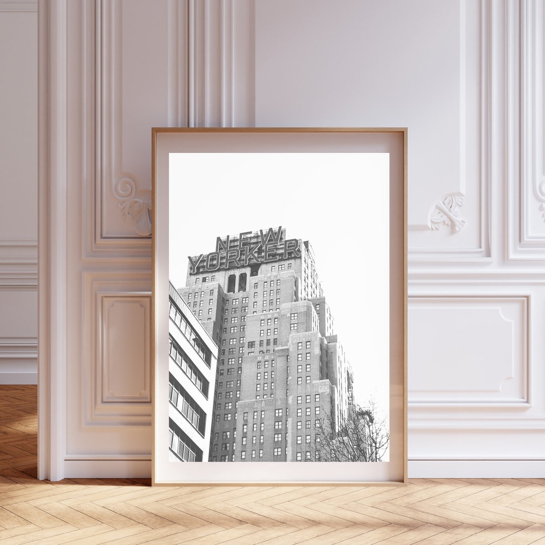 New Yorker Wall Art Black White Aesthetic Print New York Building ...