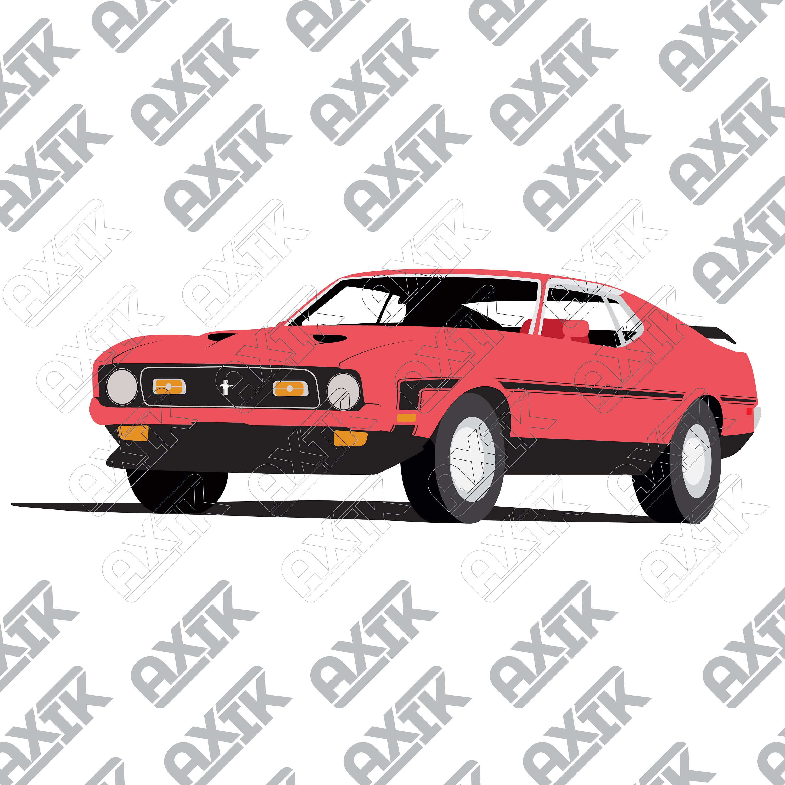 1971 Ford Mustang Mach1 SVG, Muscle Car SVG Cut File, Mustang Png, Car ...