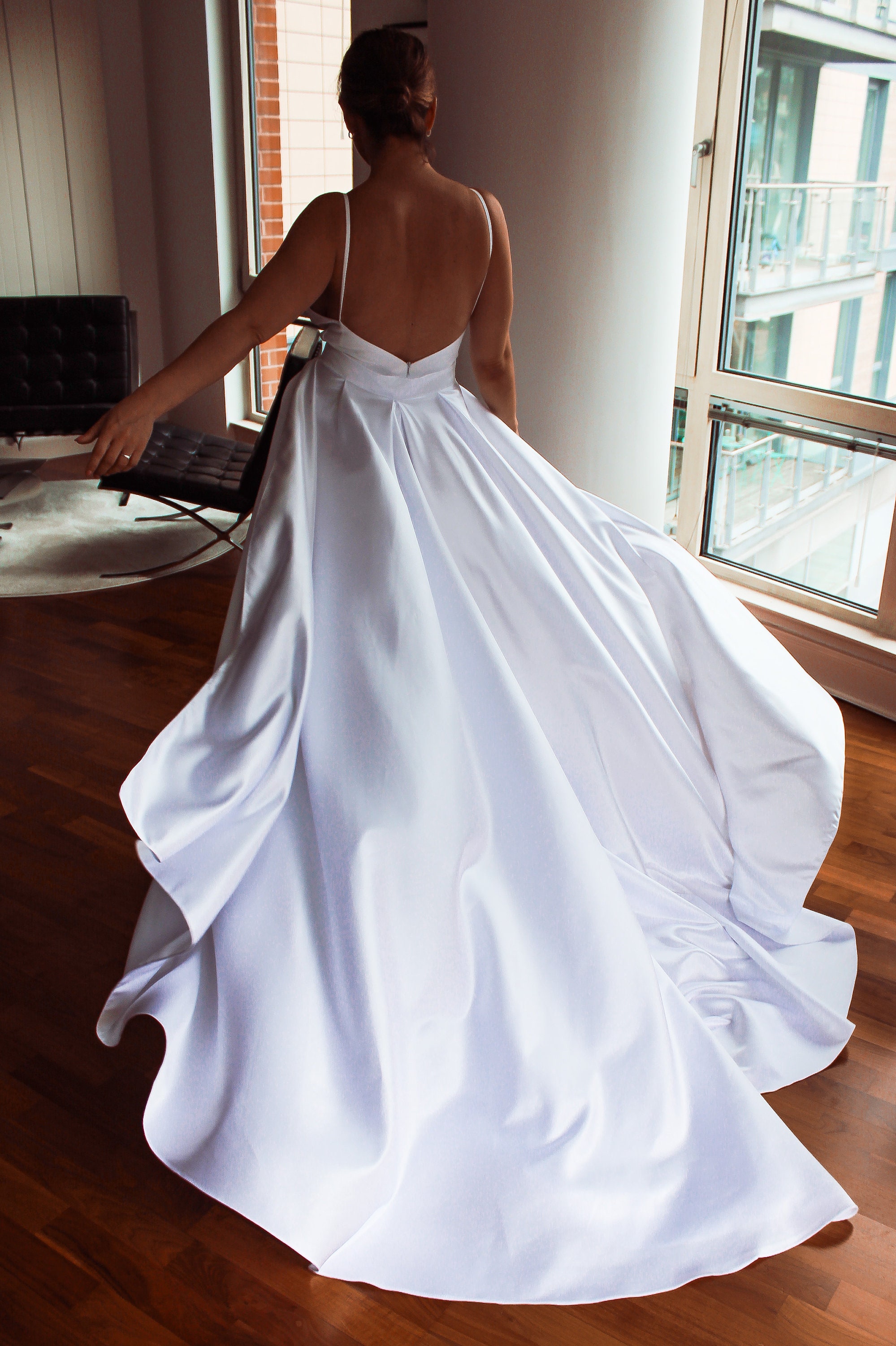 Detachable Wedding Satin Overskirt Long Bridal Satin - Etsy