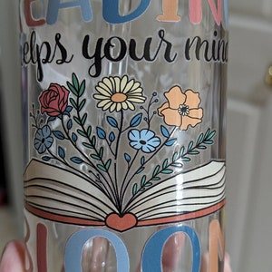 Reading Iced Coffee Glass Cup - Etsy