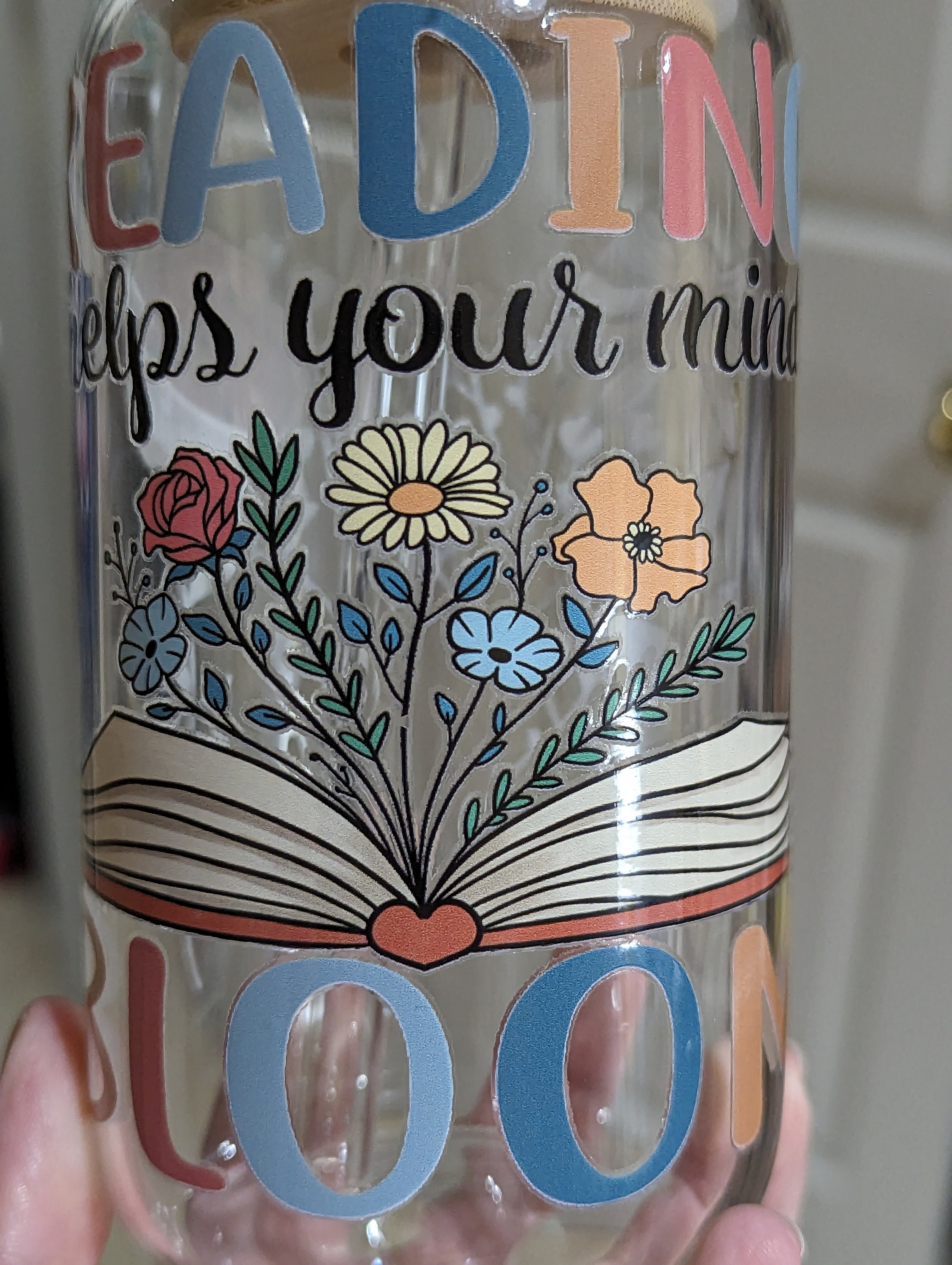 Reading Iced Coffee Glass Cup - Etsy