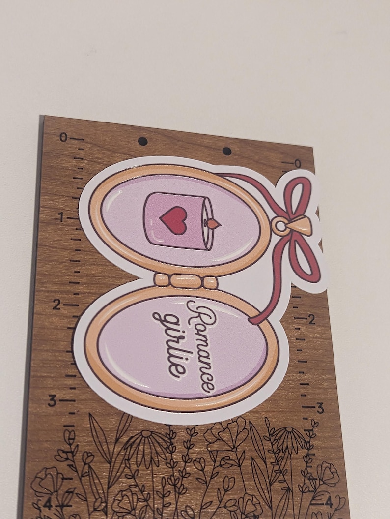 Romance Book Girlie Locket Vinyl Sticker - Etsy