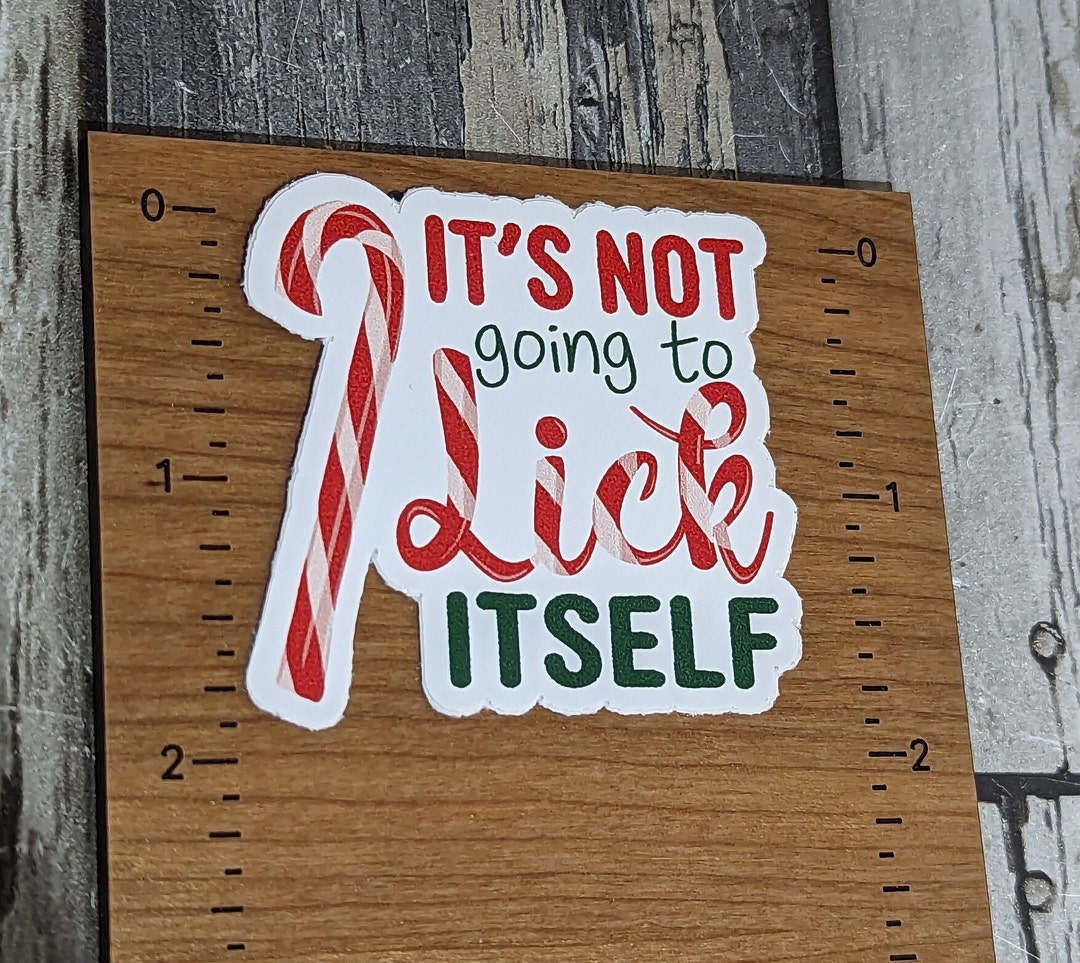 Funny Candy Cane Christmas Sticker - Etsy