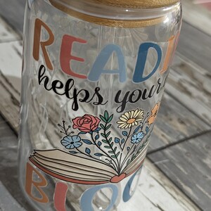 Reading Iced Coffee Glass Cup - Etsy