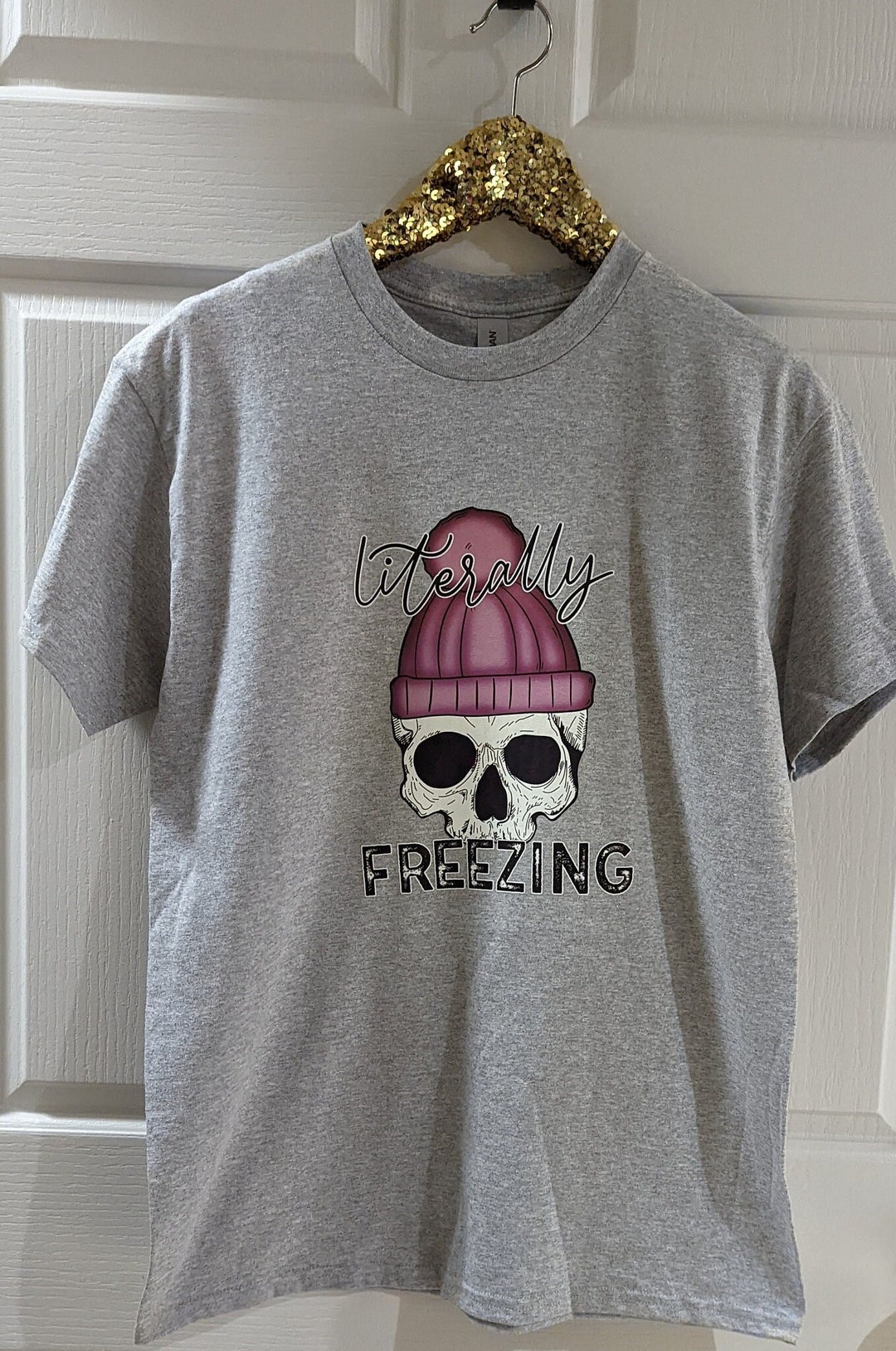 Freezing Skull Graphic T-shirt - Etsy