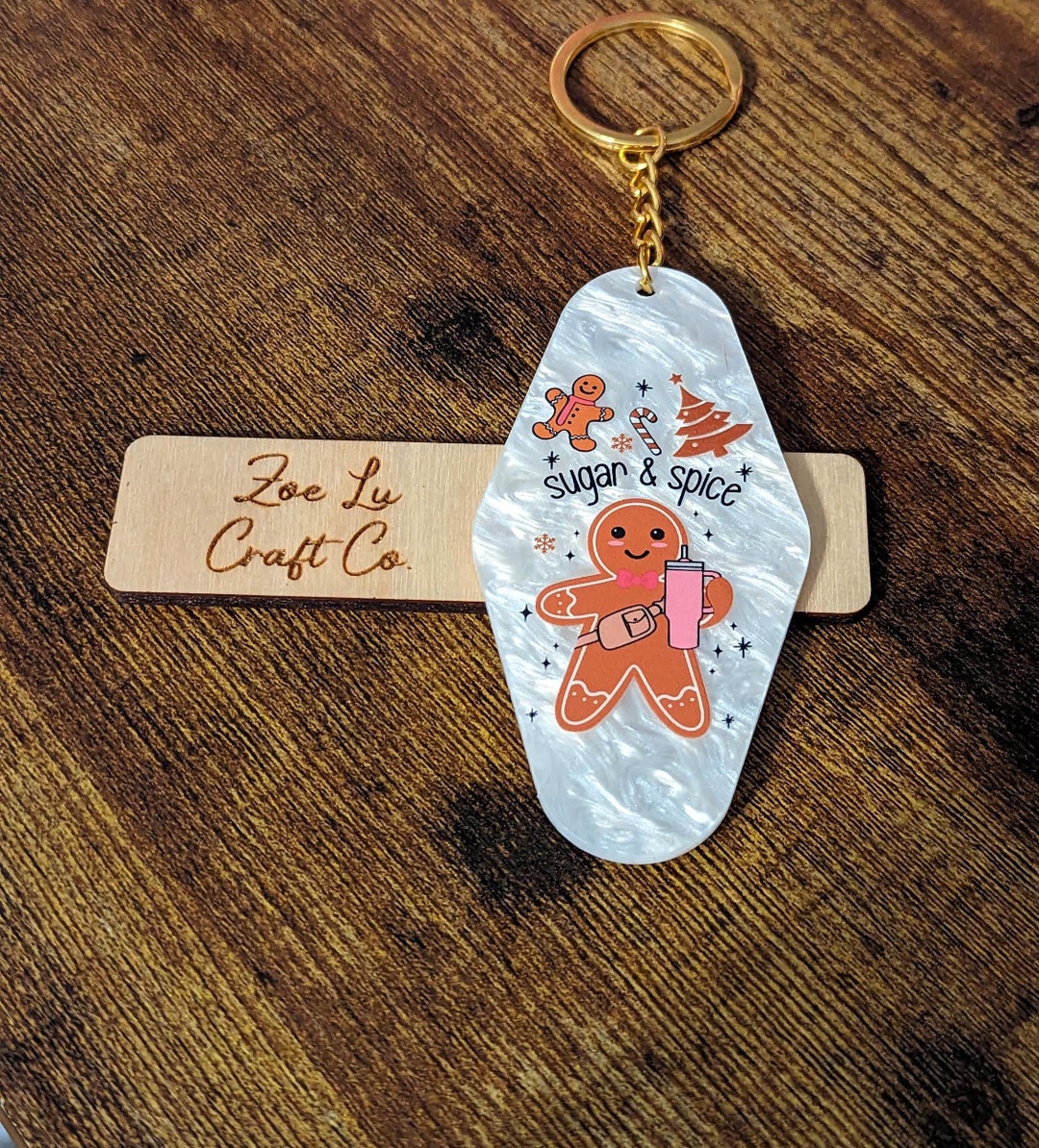 Gingerbread Girl Sugar & Spice Motel Keychain - Etsy