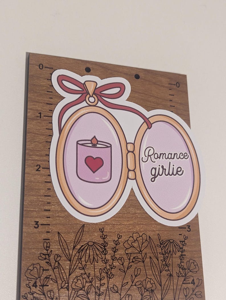 Romance Book Girlie Locket Vinyl Sticker - Etsy